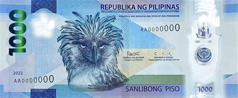 Philippines New 1000 Peso Polymer Note B1100a Reported For Introduction On 18042022