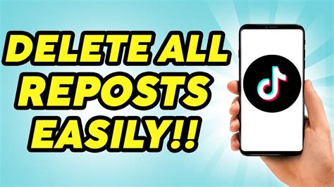 How To Delete All Reposts On TikTok At Once Easy YouTube