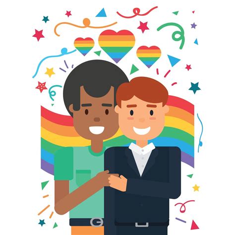 Zwei Schwule Partner Umarmen Sich Homosexuelle Liebe 2276115 Vektor