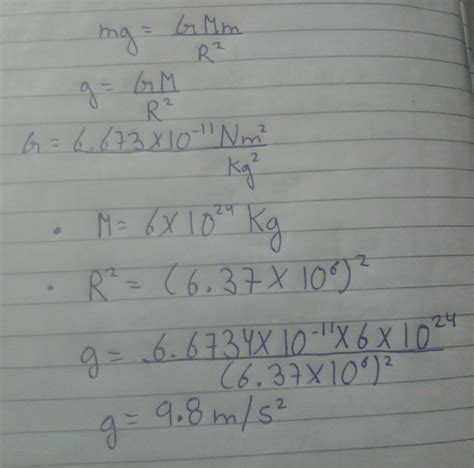 Calculate Value Of G Related Newton S Universal Law Of Gravitation And Gravitational Force
