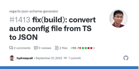 Fixbuild Convert Auto Config File From Ts To Json By Hydrosquall