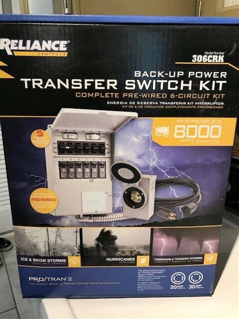 Reliance Pro/Tran 2 306CRK Manual Transfer Switch Kit for sale online ...