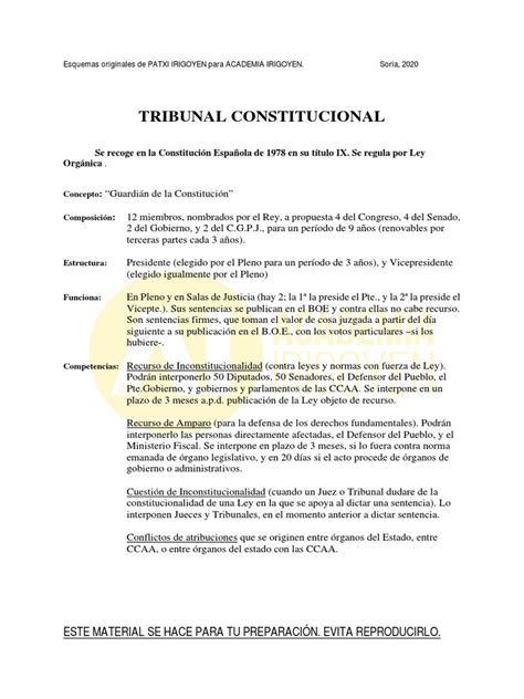 Esquema Tribunal Constitucional Pdf
