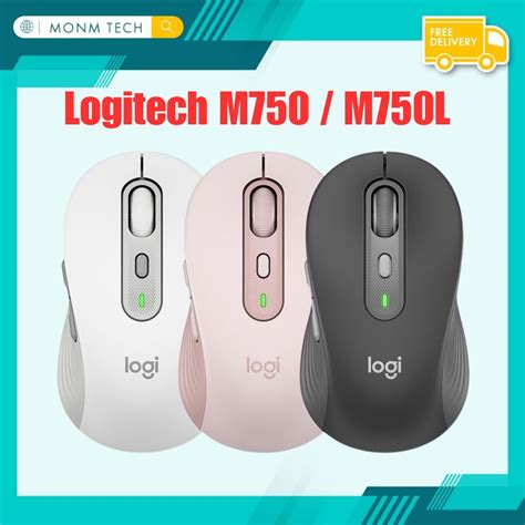 Logitech M750 M750L Wireless Bluetooth Mouse Soft Sound Mice Support Up To 3 Devices Switch