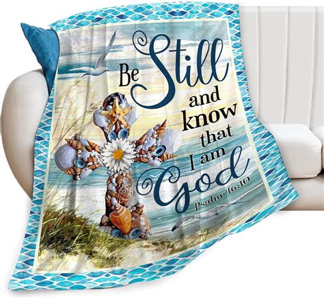 Christian Cross Bible Verse Blanket Christ Religious Throw Blanket