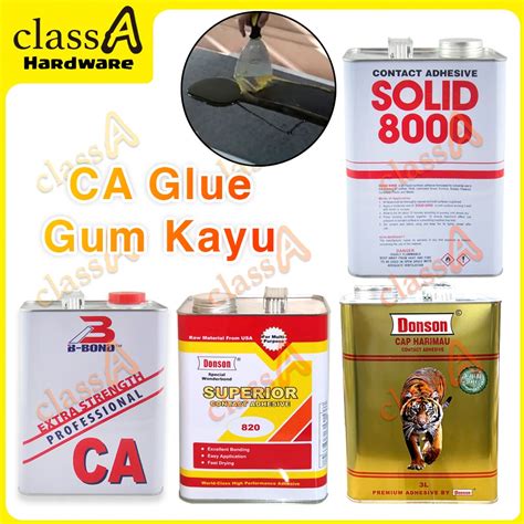 Classahw Contact Adhesive Ca Gum B Bond Donson 820 Tiger Solid 8000 Vt