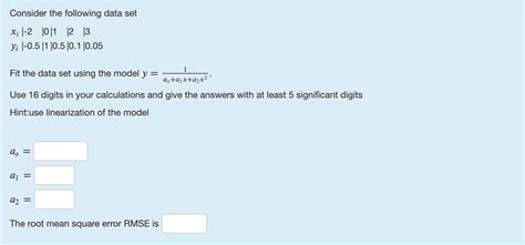 Solved Consider The Following Data Set Xil Yi Chegg