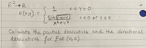 Solved Calculate The Partal Derivatives And The Directional