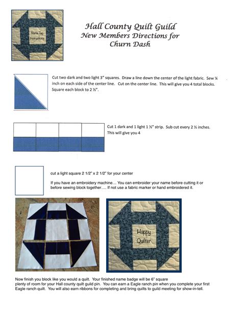Name Badge Instructions Hall County Quilt Guild