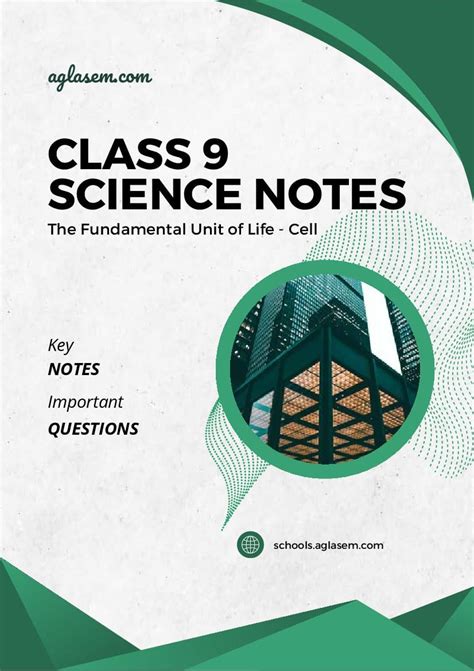 Fundamental Unit Of Life Cell Notes For Class 9 Science Pdf Oneedu24