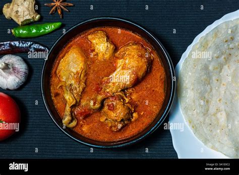 Traditional Chicken Curry And Rotti A Perfect Blend Of Spice And Flavor