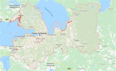 Карта ленинградской области по сторонам света