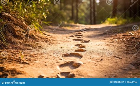 footprints on goal achieving path stock illustration illustration of