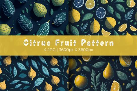 Lemon Pattern Collection Graphic By Srempire Creative Fabrica