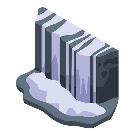Landscape Cascade Icon Isometric Style Vector Art At Vecteezy