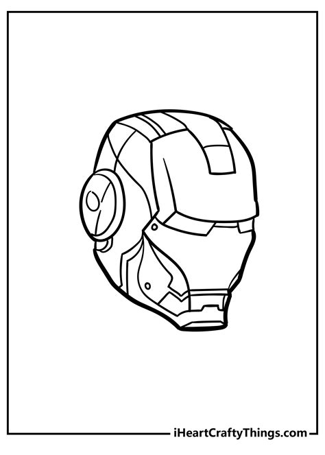 Iron Man Mask Coloring Pages Coloring Nation