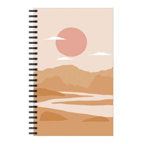 Abstract Landscape With River Neutral Notebook Shutterfly