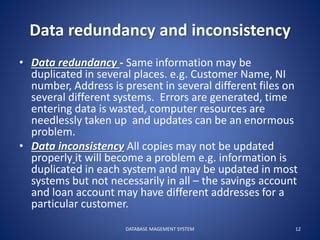 DATABASE MANAGEMENT PPT