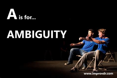 “a” is for “ambiguity”