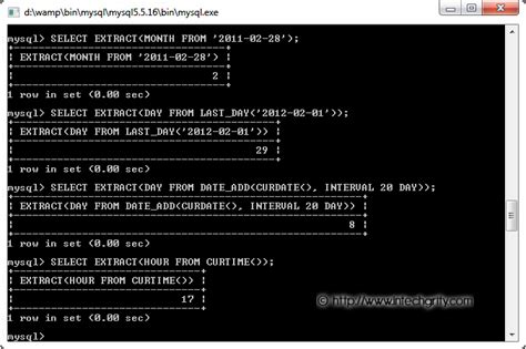mysql date time arithmetic and difference with various inbuilt functions