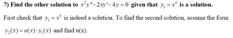 How Do I Solve This Diff Eq Problem R Askmath