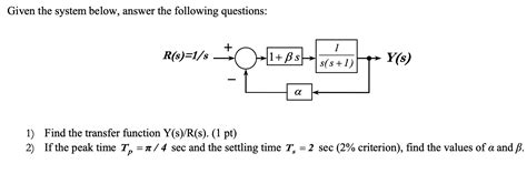 Solved Given The System Below Answer The Following Chegg