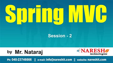 Spring Mvc Session 2 By Mr Nataraj Youtube