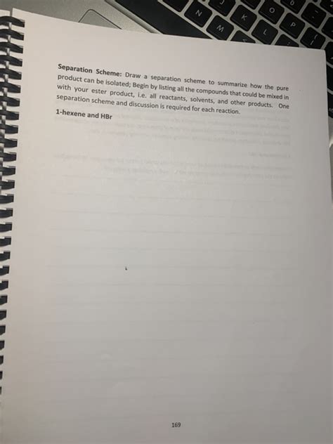 solved n l separation scheme draw a separation scheme to