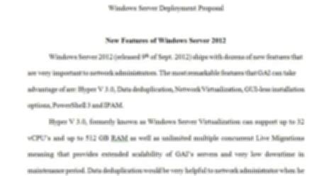 Windows Server Deployment Proposal Complete Solution Windows Server Deployment Proposal