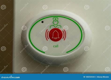 Red Emergency Call Button Stock Image Image Of Control 184252543