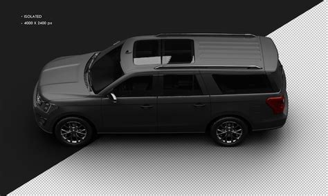 premium psd realistic isolated matte black luxury modern suv car from