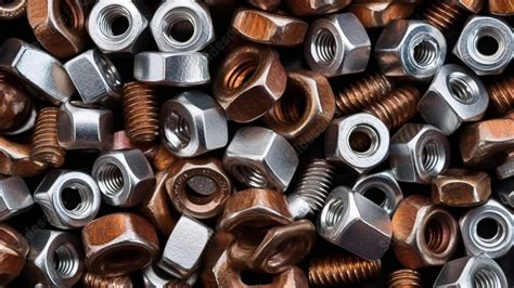detailed photo of nuts and bolts creating a texture powerpoint