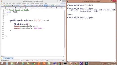 local variable part ii final local variable final modifier with local variable youtube