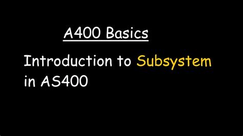 Introduction To Subsystem In Ibm I As400 Youtube