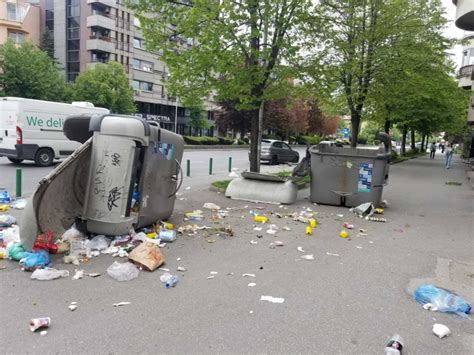 ВО СООБРАЌАЈНА НЕЗГОДА СЕ ЦЕЛОСНО УНИШТЕНИ ДВА КОНТЕЈНЕРА НА ЈП КОМУНАЛНА ХИГИЕНА СКОПЈЕ