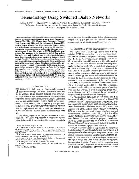 pdf teleradiology using switched dialup networks