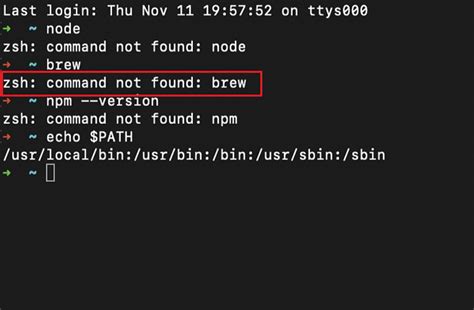 Troubleshooting Command Not Found Error With Brew