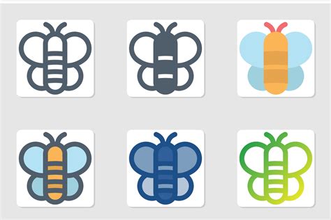 Butterfly Icon Set 2134647 Vector Art At Vecteezy