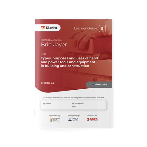 Qcto Bricklayer Learner Guide 5 Km01 Kt07 Dlonra