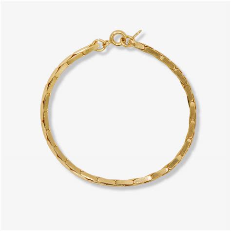 Vintage 1990s Classic Tread Chain Bracelet By Soh Vintage