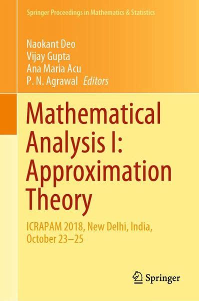 Mathematical Analysis I Approximation Theory Fachbuch Bücher De