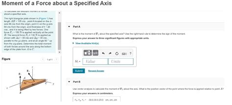 solved moment of a force about a specified axis 10 calculate