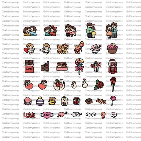 오케이티콘 발렌타인and화이트데이 아이콘 패키지컬러라인