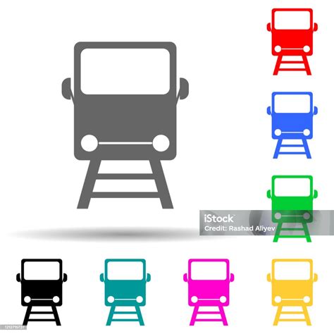 기차 멀티 컬러 스타일 아이콘입니다 Ui 및 Ux 웹 사이트 또는 모바일 응용 프로그램에 대한 간단한 문양 전송 아이콘의 평면 벡터 교통수단에 대한 스톡 벡터 아트 및 기타