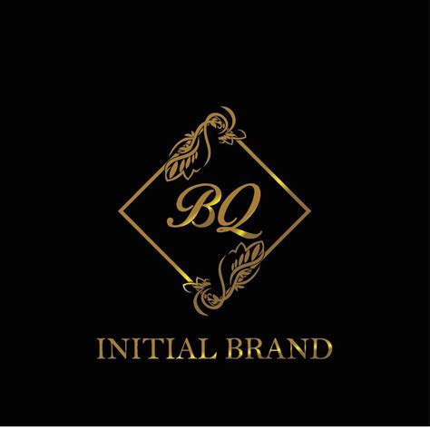 initial BQ handwritten luxury letter template 10363169 Vector Art at ...