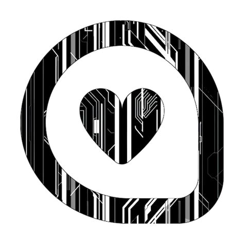 Premium Photo Comment Heart Icon Black White Technology Texture