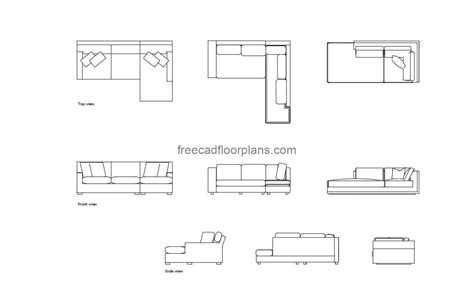 Different Style Sofa Set Detail 2d View Cad Blocks Elevation Layout Dwg
