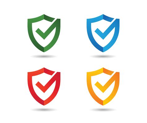 Shield Check Mark Icon Set Vector Illustration 24667470 Vector Art At