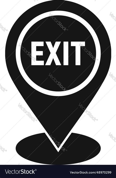 Exit Location Icon Simple People Royalty Free Vector Image