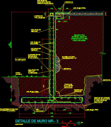 Retaining Wall Detail Dwg Detail For Autocad • Designs Cad